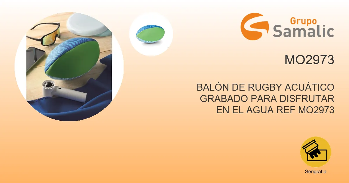 Balón de rugby acuático grabado para disfrutar en el agua mo2973