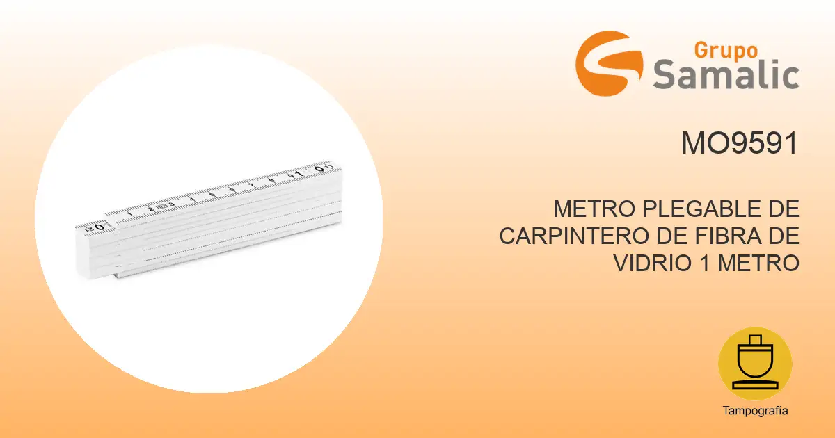 Metro plegable de carpintero de fibra de vidrio 1 metro mo9591